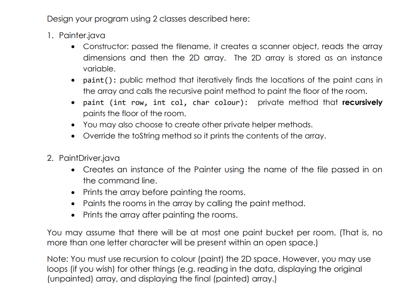 Solved Room Painting Consider a 2D space divided into | Chegg.com