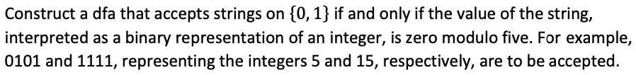 Solved Construct a dfa that accepts strings on {0, 1} if and | Chegg.com