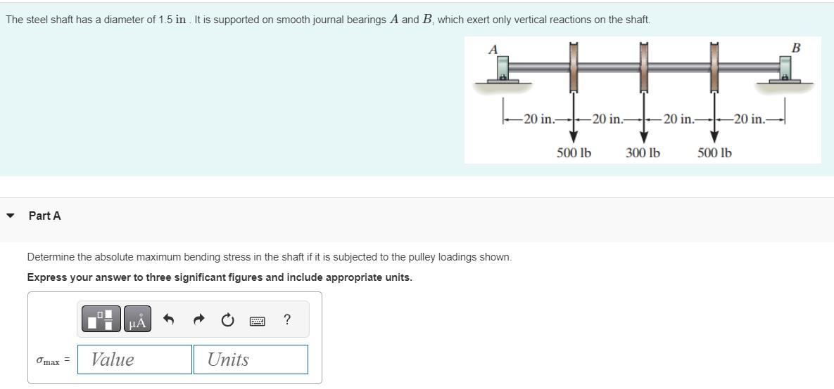 Solved Determine the absolute maximum bending stress in the | Chegg.com