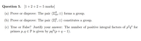 Solved Prove or disprove: The pair forms | Chegg.com