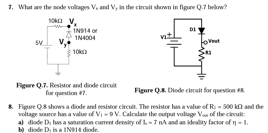 Solved 7. What are the node voltages Vx and Vy in the | Chegg.com