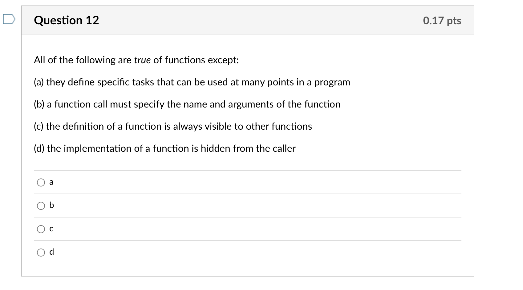 Solved Which of the following is a valid function definition | Chegg.com