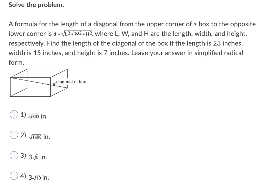 Solved Solve the problem. A formula for the length of a | Chegg.com