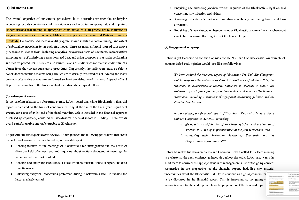 a) Identify and describe three (3) inherent risks in | Chegg.com