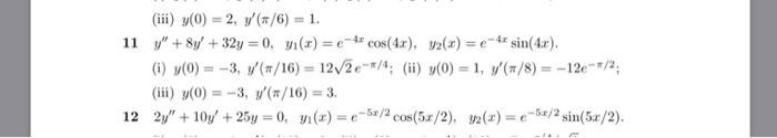 Solved Exercises Verify that the given functions yi and y2 | Chegg.com