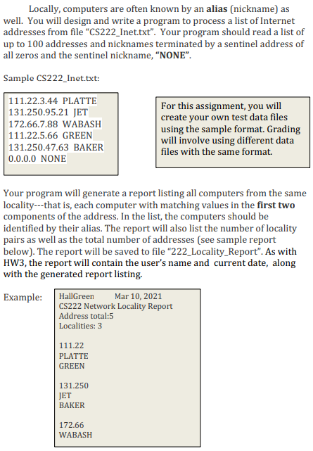 Solved Locally, computers are often known by an alias | Chegg.com