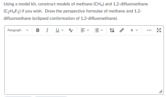 Solved Using a model kit, construct models of methane (CH4) | Chegg.com