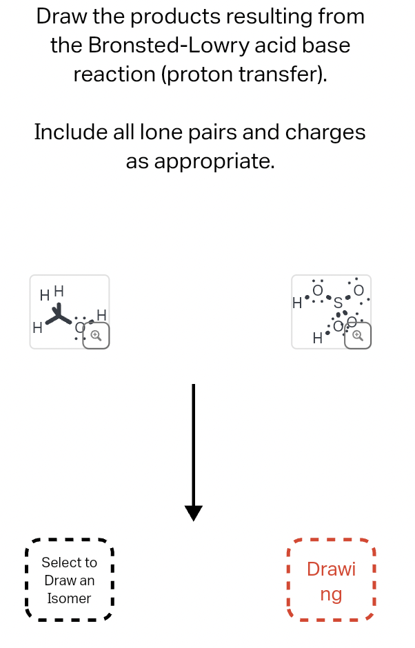 Solved Draw the products resulting from the Bronsted-Lowry | Chegg.com