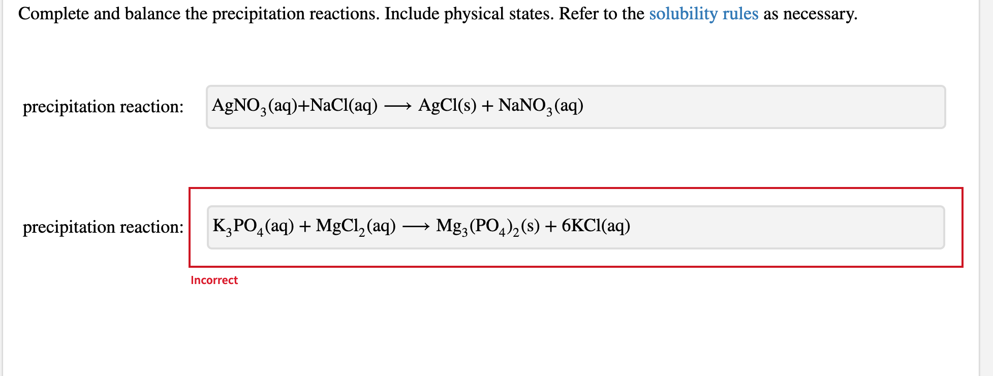Solved Complete and balance the precipitation reactions. | Chegg.com