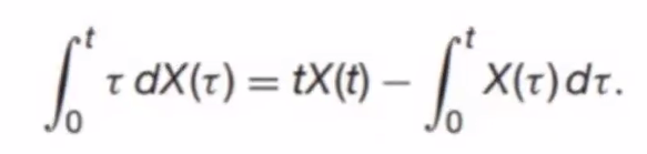 Solved ∫0tτdX(τ)=tX(t)−∫0tX(τ)dτ | Chegg.com