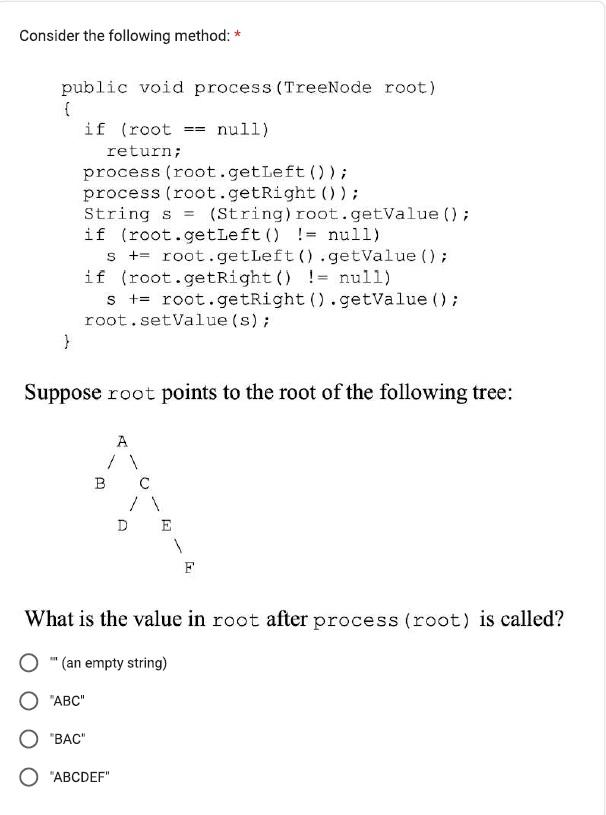 Solved Consider the following method: * Suppose root points | Chegg.com