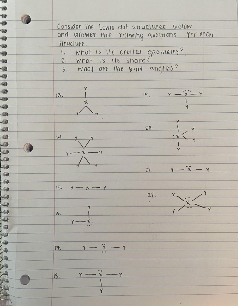 Solved Consider the Lewis dot structures below and answer | Chegg.com