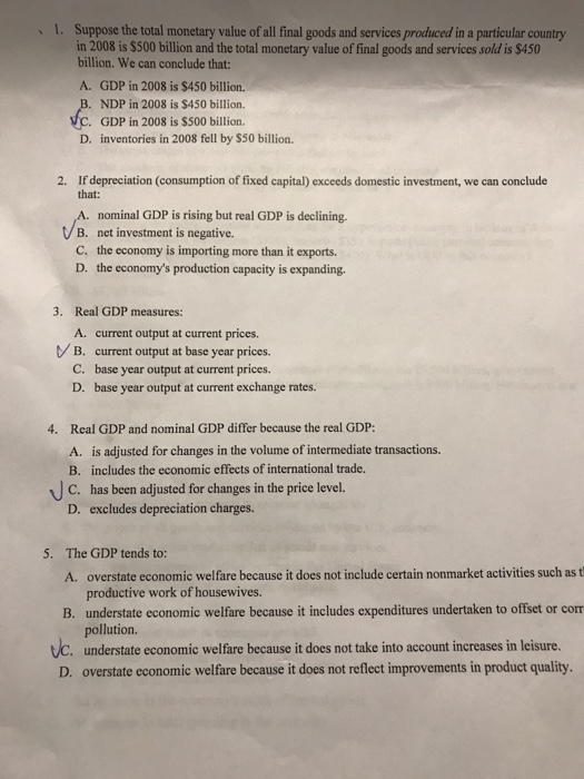 Solved 1. Suppose the total monetary value of all final | Chegg.com
