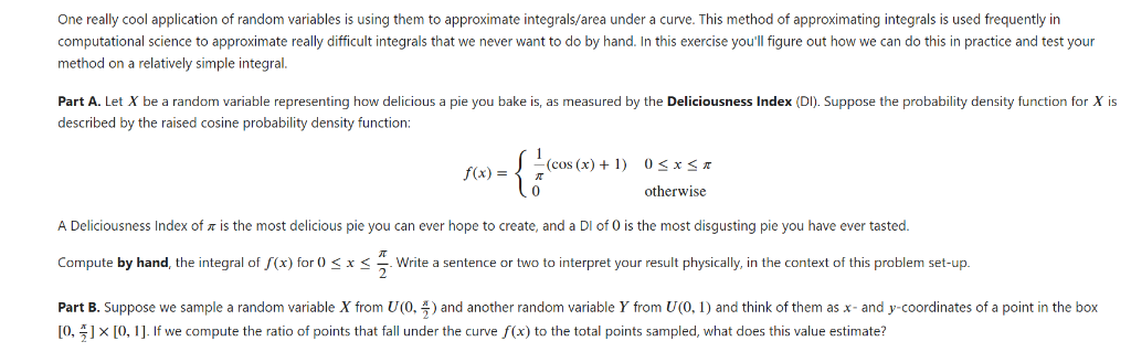 Solved One really cool application of random variables is | Chegg.com