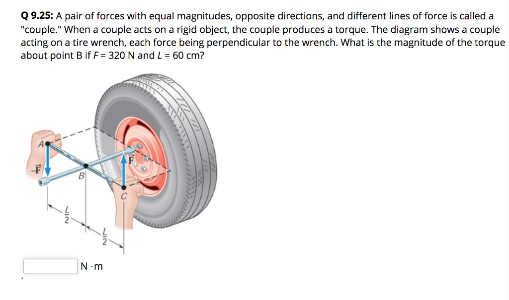 Solved Q 9.25: A pair of forces with equal magnitudes, | Chegg.com