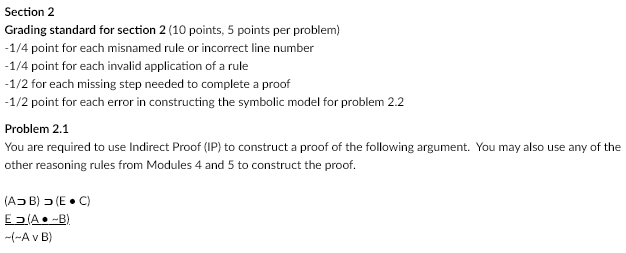 Solved Section 2 Grading Standard For Section 2 10 Points 
