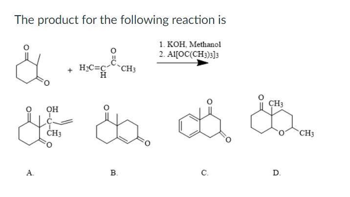 Solved The product for the following reaction is 1. KOH, | Chegg.com