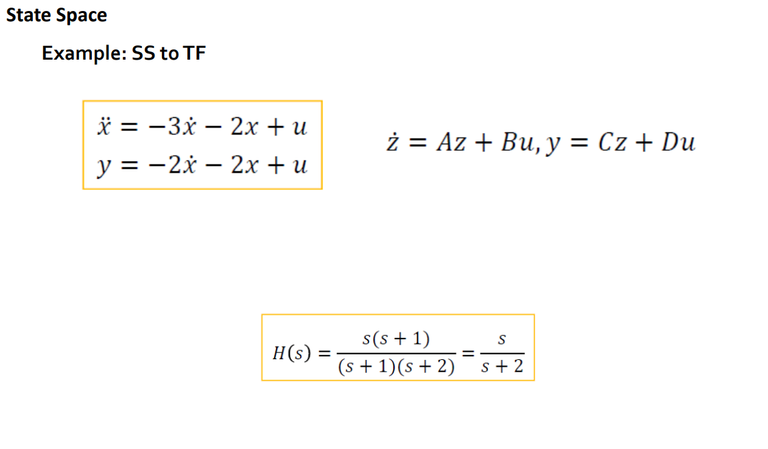 Solved Example: SS to TF x¨=−3x˙−2x+uy=−2x˙−2x+u | Chegg.com