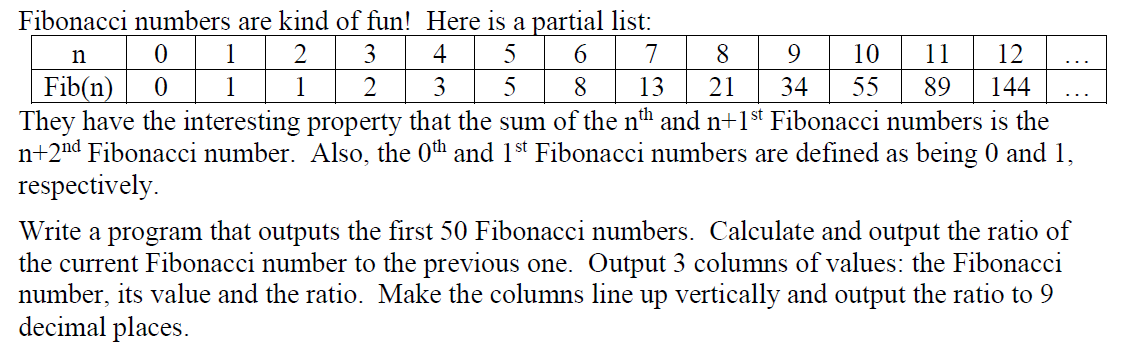 Solved n 1 8 Fibonacci numbers are kind of fun! Here is a | Chegg.com