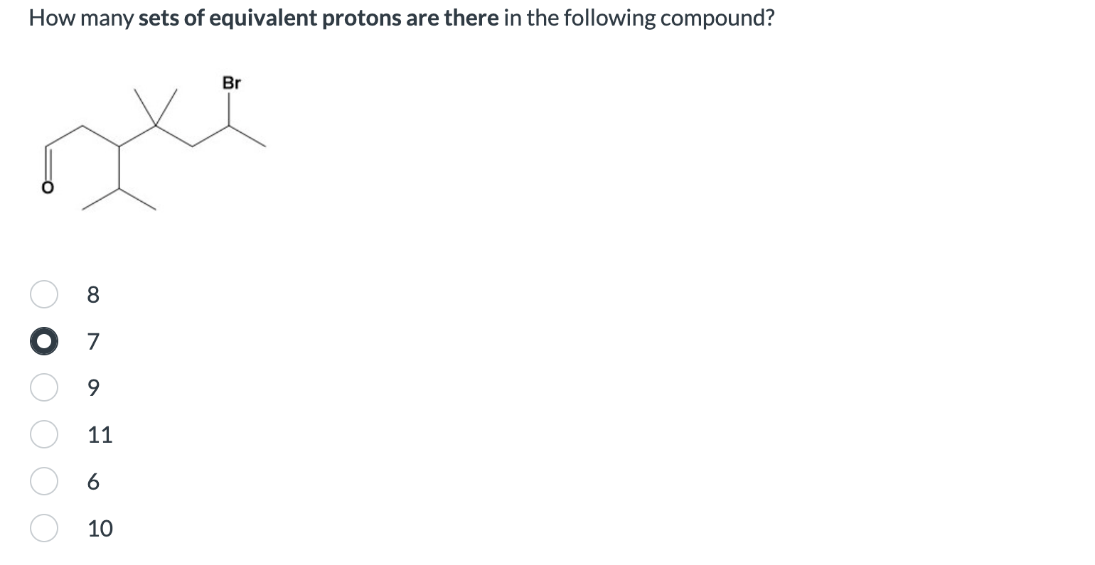 Solved How many sets of equivalent protons are there in the | Chegg.com