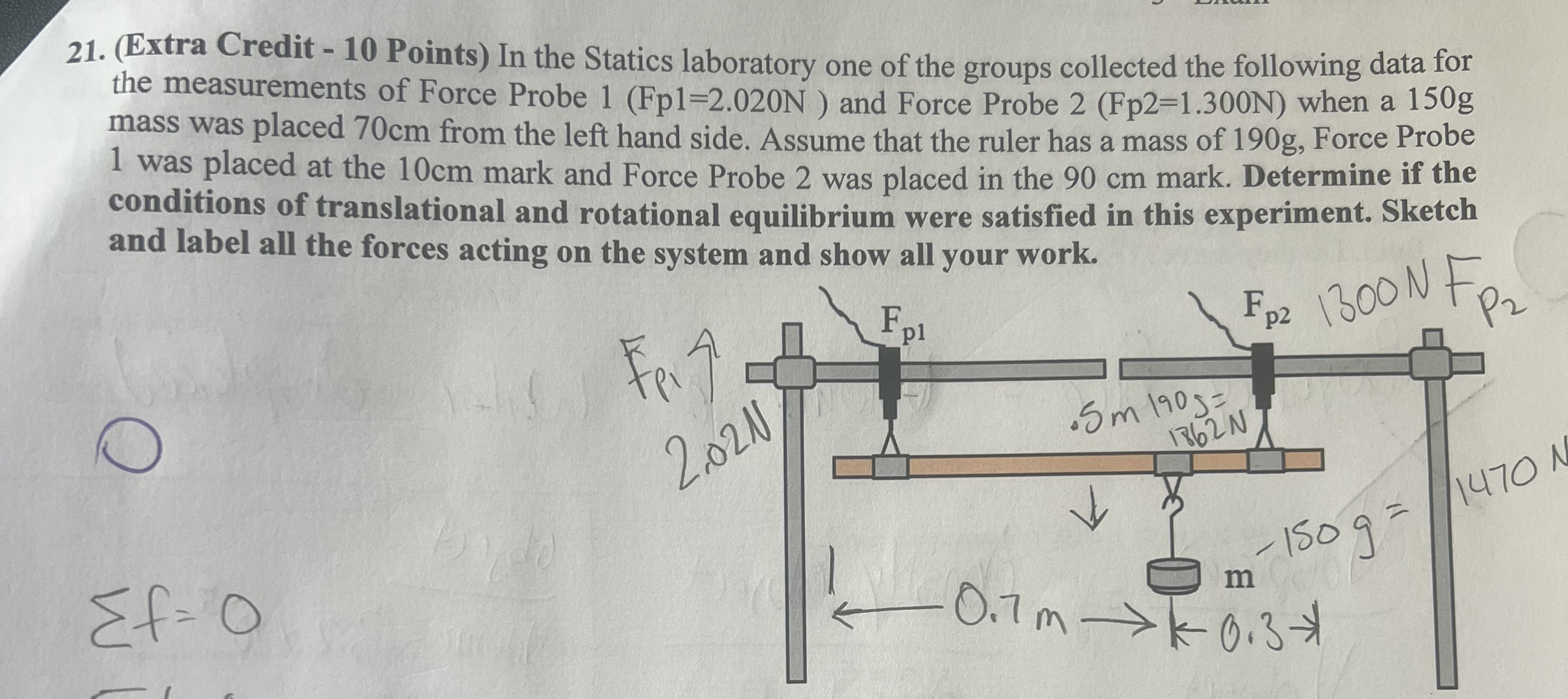 Solved 21. (Extra Credit - 10 Points) In the Statics | Chegg.com