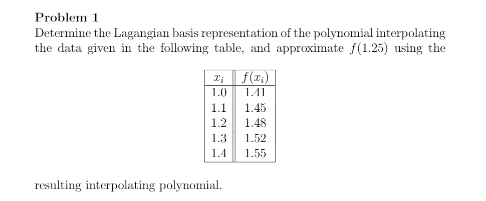 Solved Problem 2 Use the divided-difference and barycentric | Chegg.com