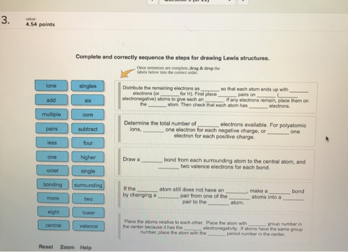 Solved value 4.54 points Complete and correctly sequence the | Chegg.com