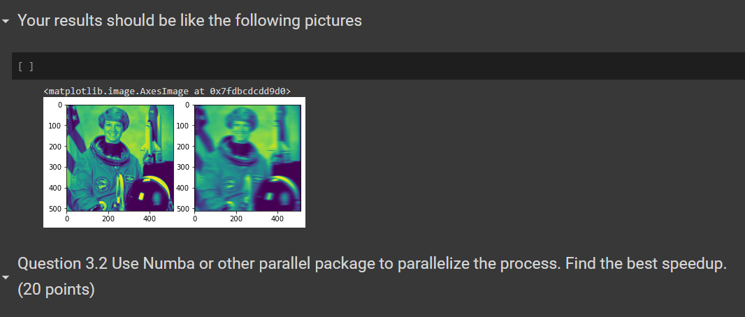 Solved Question 3: Blurring a picture with parallel | Chegg.com