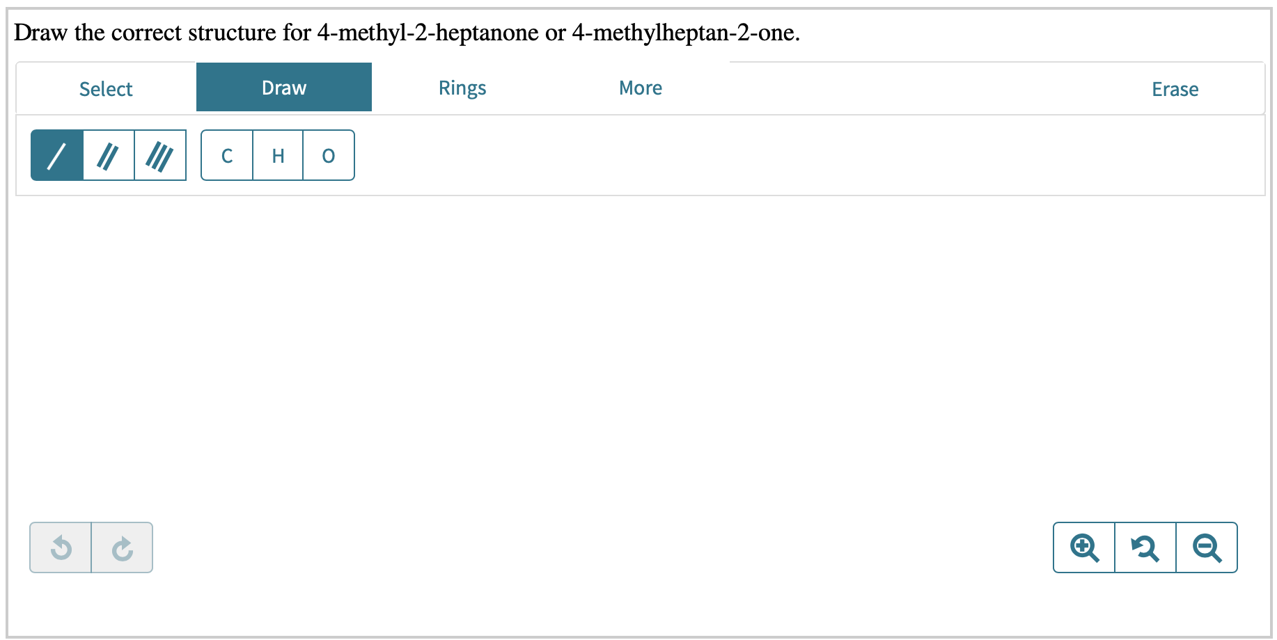 Solved Draw the correct structure for 4-methyl-2-heptanone | Chegg.com