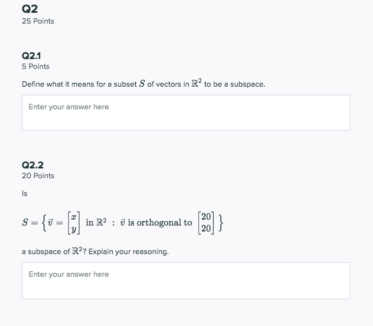 Solved Q2 25 Points Q2.1 5 Points Define what it means for a | Chegg.com Solved Q2 25 Points Q2.1 5 Points Define what it means for a | Chegg.com