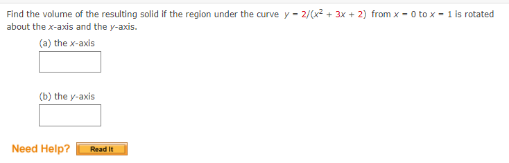 Solved Find the volume of the resulting solid if the region | Chegg.com