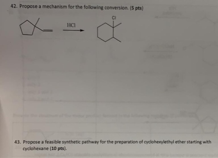 Solved 42. Propose a mechanism for the following conversion. | Chegg.com