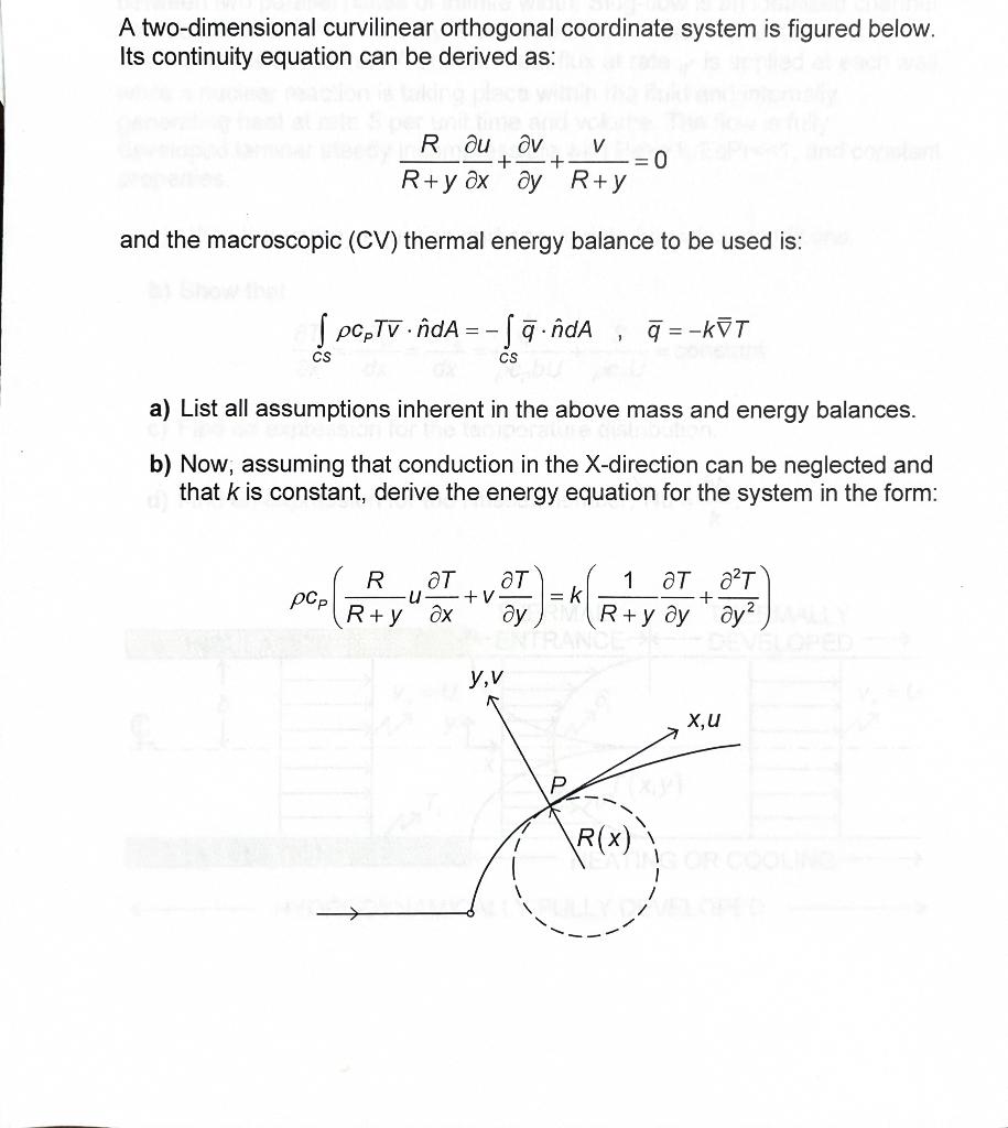 Solved A Two Dimensional Curvilinear Orthogonal Coordinate