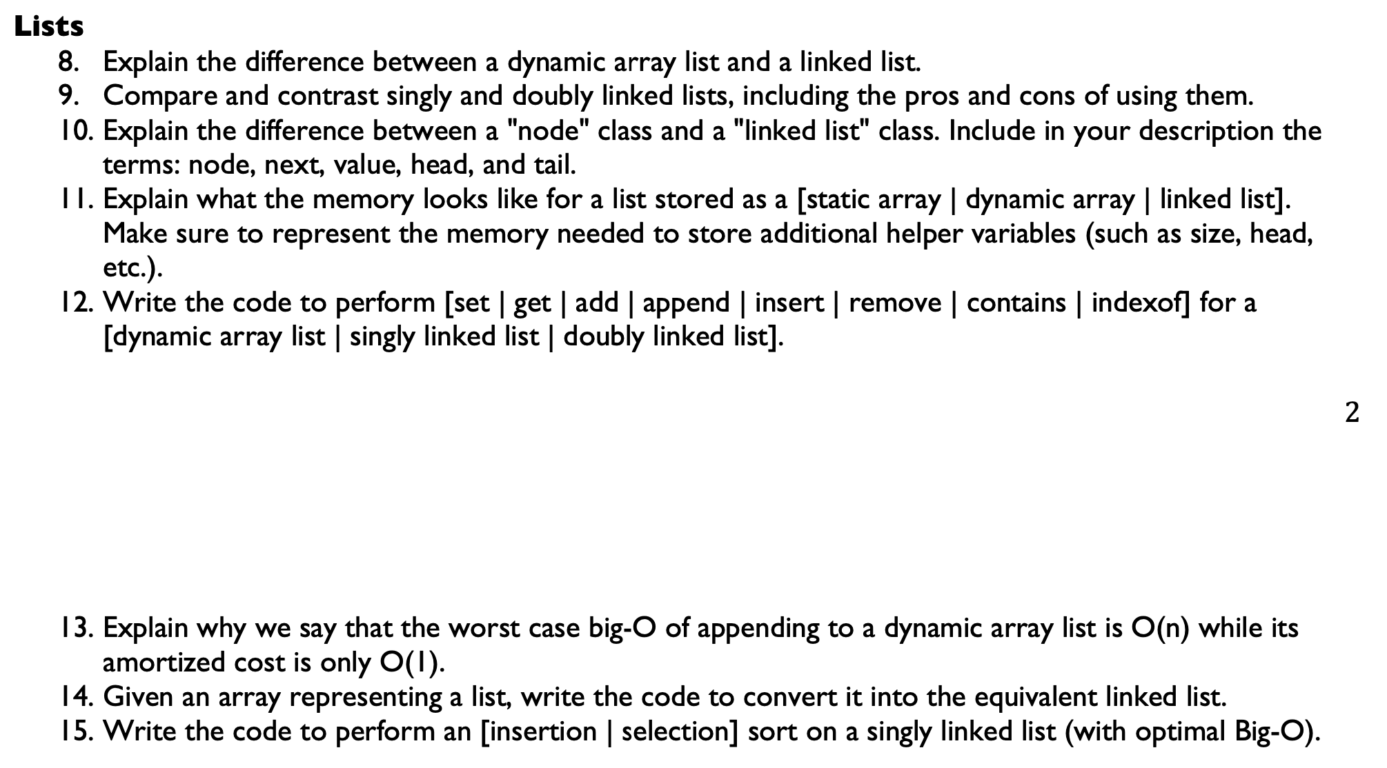 Solved 8. Explain the difference between a dynamic array | Chegg.com
