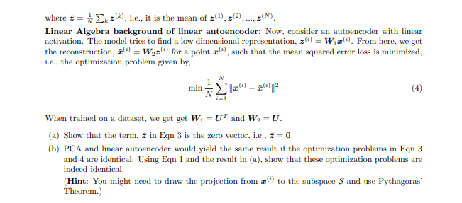Solved (5+15 points. ) It is commonly said that PCA and an | Chegg.com