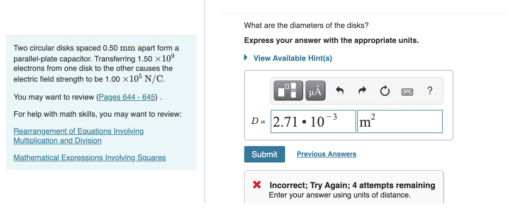 Solved What are the diameters of the disks? Two circular | Chegg.com