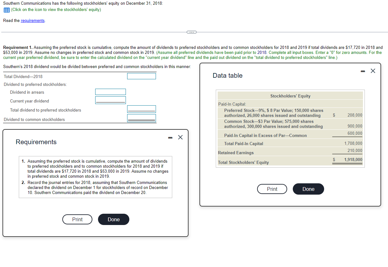 Solved Southern Communications has the following | Chegg.com