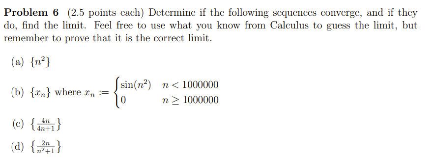 Solved Problem 6 (2.5 points each) Determine if the | Chegg.com