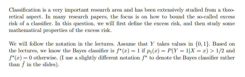 Solved Classification is a very important research area and | Chegg.com