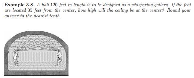 Solved Example 3.8. A hall 120 feet in length is to be | Chegg.com