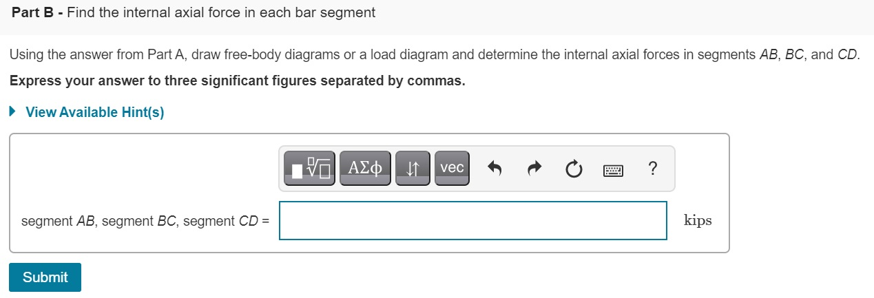 Solved Average Normal Stress in an Axially Loaded Bar 8 of | Chegg.com