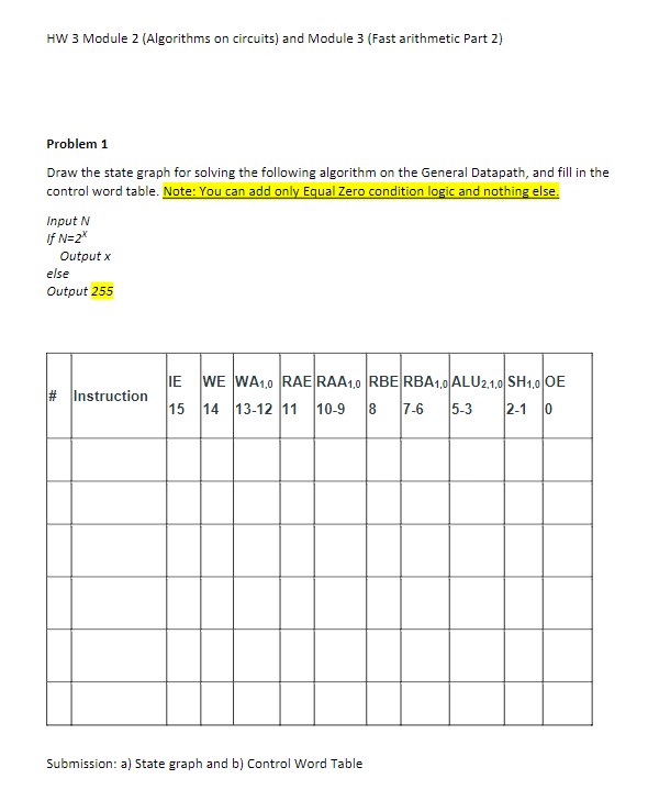 HW 3 Module 2 (Algorithms on circuits) and Module 3 | Chegg.com
