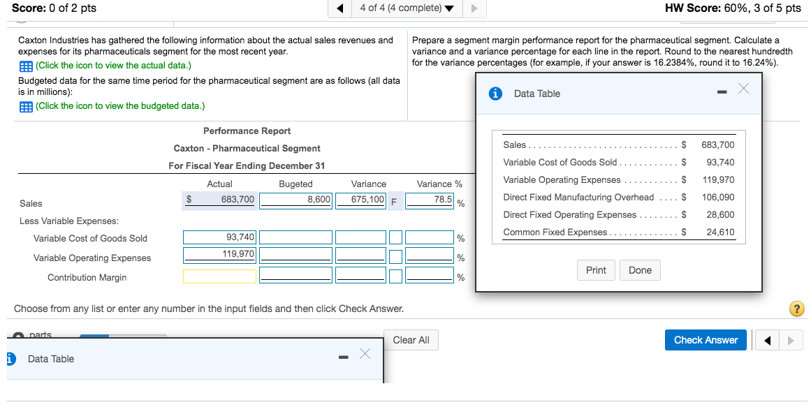 Solved Score: 0 of 2 pts 4 of 4 (4 complete) HW Score: 60%, | Chegg.com