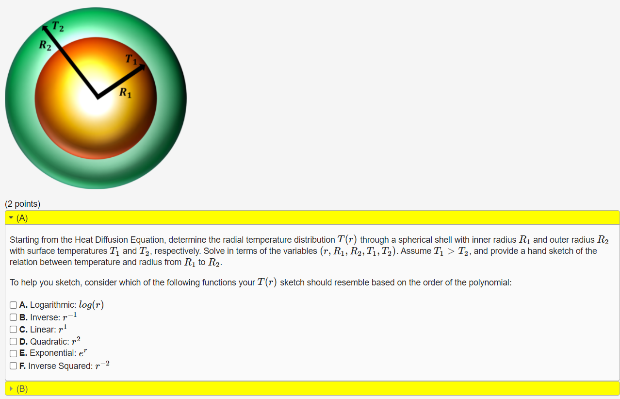 Solved 12 R2 R1 (2 points) (A) Starting from the Heat | Chegg.com