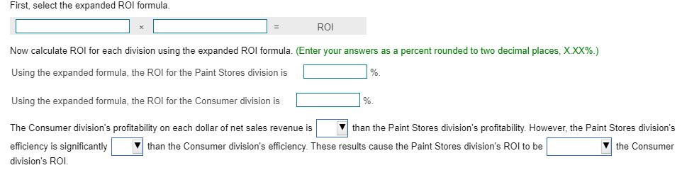 Requirement 1. Calculate each division's ROI. Round | Chegg.com