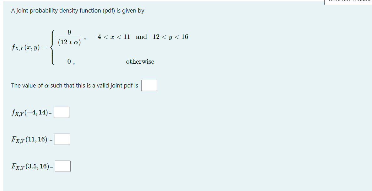 Solved A joint probability density function (pdf) is given | Chegg.com
