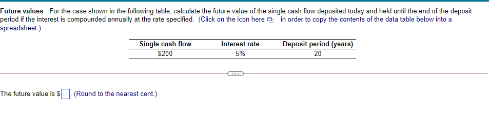 Solved Future values For the case shown in the following | Chegg.com