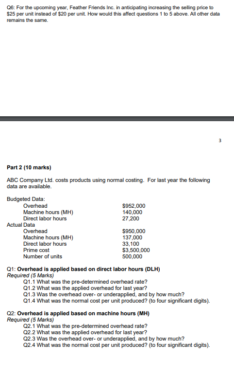 Solved Part 1 (15 marks) Developing your own Profit Planning | Chegg.com