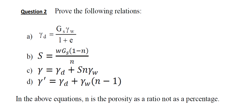 Solved Question 2 Prove the following relations: a) | Chegg.com