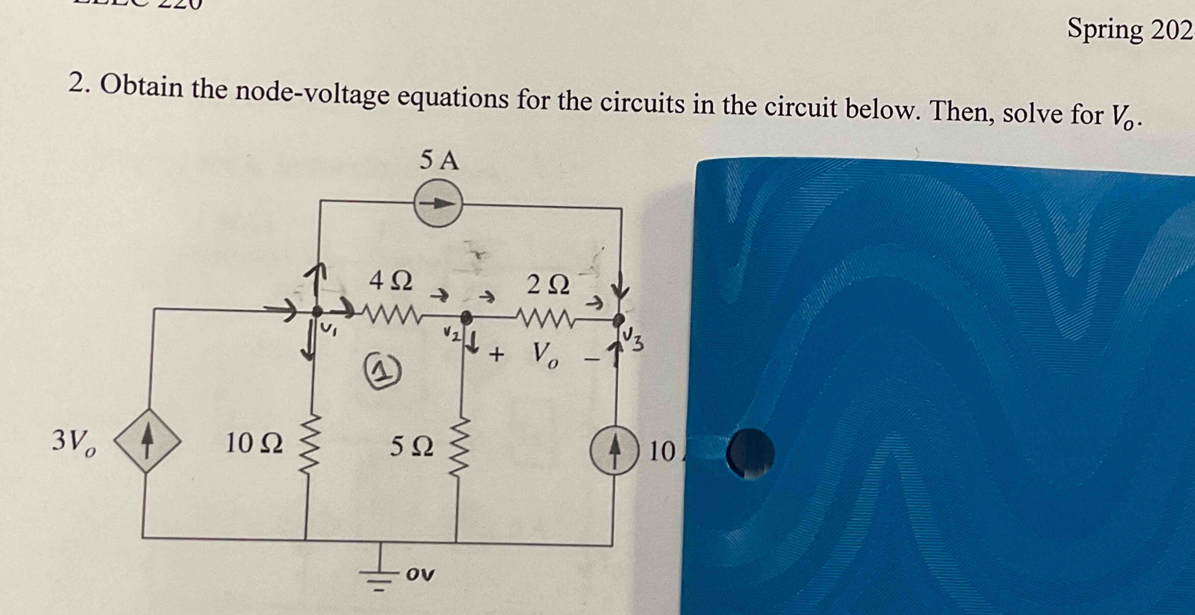 Solved Obtain the node-voltage equations for the circuits in | Chegg.com